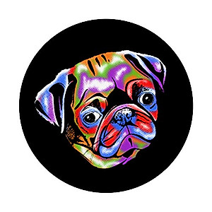 Pug Cool Pop Art Dog PopSockets PopGrip: Swappable Grip for Phones & Tablets