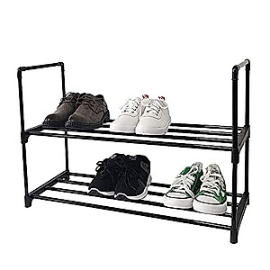 JZHHRPP 2-Tier shoe racks shoe rack storage shoe rack small shoe rack door shoe rack living room shoe rack bedroom shoe rack 70x30x46cm