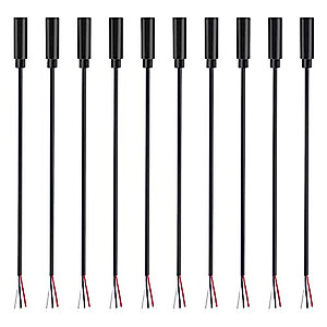 Fancasee 10 Pack Replacement 3.5mm Female Jack to Bare Wire Open End TRS 3 Pole Stereo 1/8" 3.5mm Jack Plug Connector Audio Cable for Headphone Headset Earphone Cable Repair