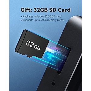 Dash Cam Front and Rear Inside, 3 Channel Dash Camera 1080P Full HD with 32GB SD Card, Car Camera with 2.0’’ IPS Screen, Night Vision, WDR, G-Sensor, Loop Recording, Parking Mode, Motion Detection