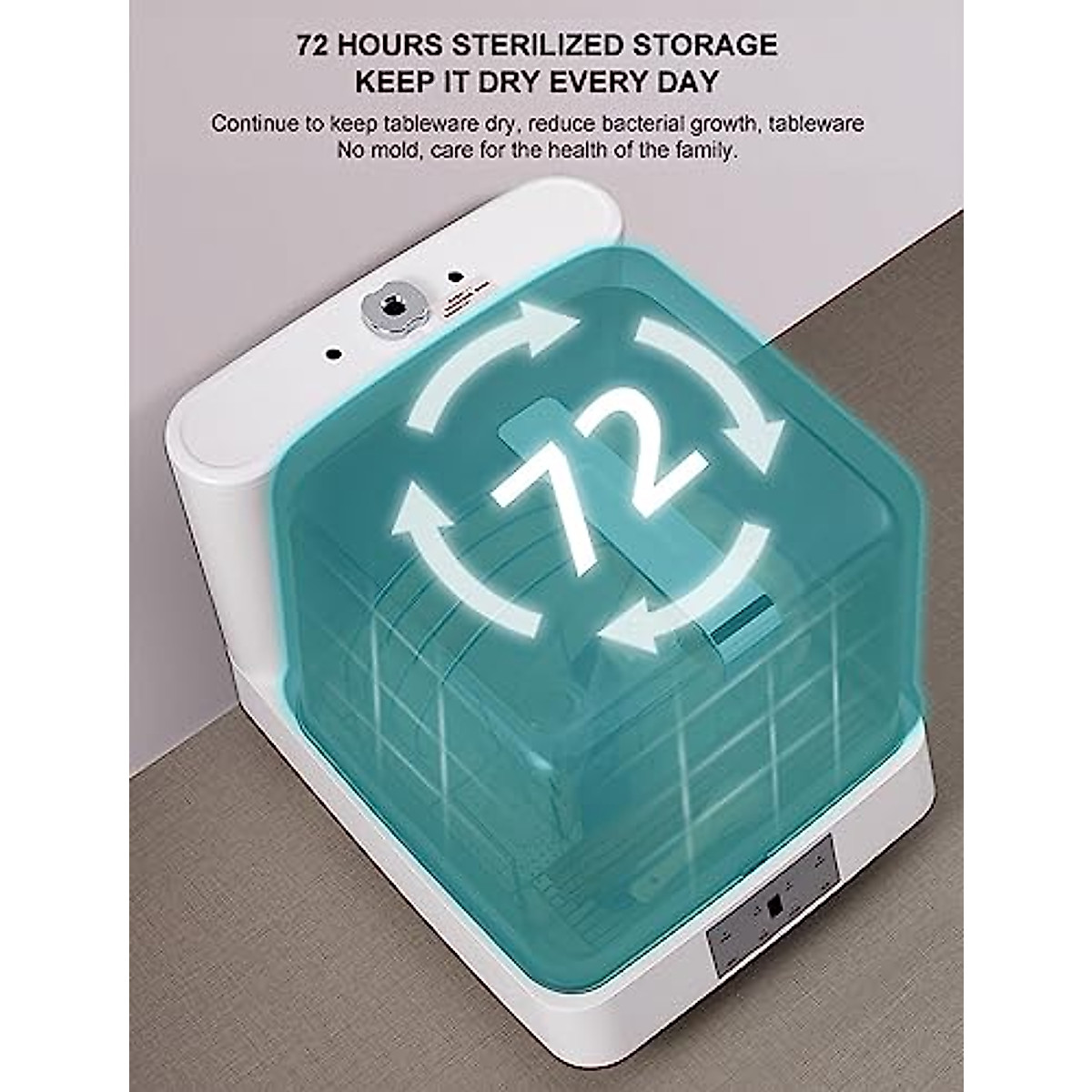 AooDen T09 Portable Dishwasher Countertop Dishwasher with 6L Built-in Water Tank, No Hookup Needed, 4 Washing Programs