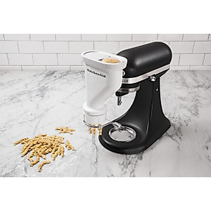 KitchenAid KSMPEXTA Gourmet Pasta Press Attachment with 6 Interchangeable Pasta Plates, White