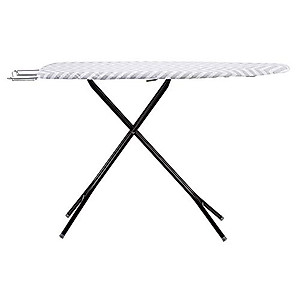 Amazon Basics Full-Size Ironing Board - 4-Leg Fold-Up, Chevron Removable Cover