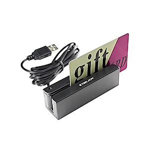 ETEKJOY USB 3-Track Magnetic Stripe Card Reader POS Credit Card Reader Swiper MagStripe Swipe Card Reader ET-MSR90