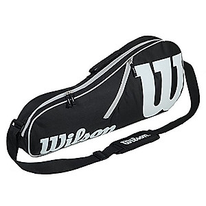 Wilson Energy XL 112 Pre-Strung Recreational Tennis Racquet Bundled with a Black Advantage II Tennis Bag - Oversize String Bed & Xtra Long Frame