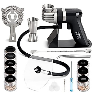 Smoking Gun, Smoke Gun for Cocktails - Cocktail Smoker Kit & 8 Wood Chip Flavors - Drink Smoker Infuser Kit - Indoor Smoker Drink Smoker - Smoking Gun Food Smoker, Old Fashioned Smoker Kit for Whiskey