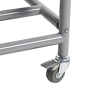 ECR4Kids The Surf Storage Rack, Stores 10 Portable Lap Desks, Flexible Seating, Silver