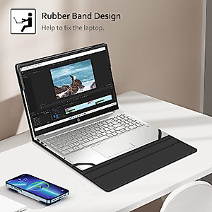 Fintie Sleeve Case for 15.6" HP Pavilion 15-EGxxx 15t-eg000 / HP Pavilion 15-EHxxx 15z-eh000 Series - Premium PU Leather Protective Portfolio Book Cover, Black