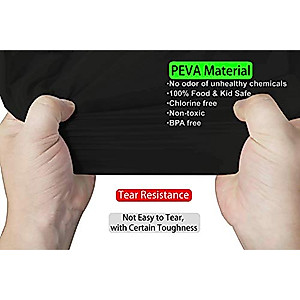 Black Plastic Tablecloths 3 Pack Disposable Table Covers 54 x 108 Inches Shower Party Tablecovers PEVA Vinyl Table Cloths for Rectangle Tables up to 8 ft and Picnic BBQ Birthday Wedding Banquet