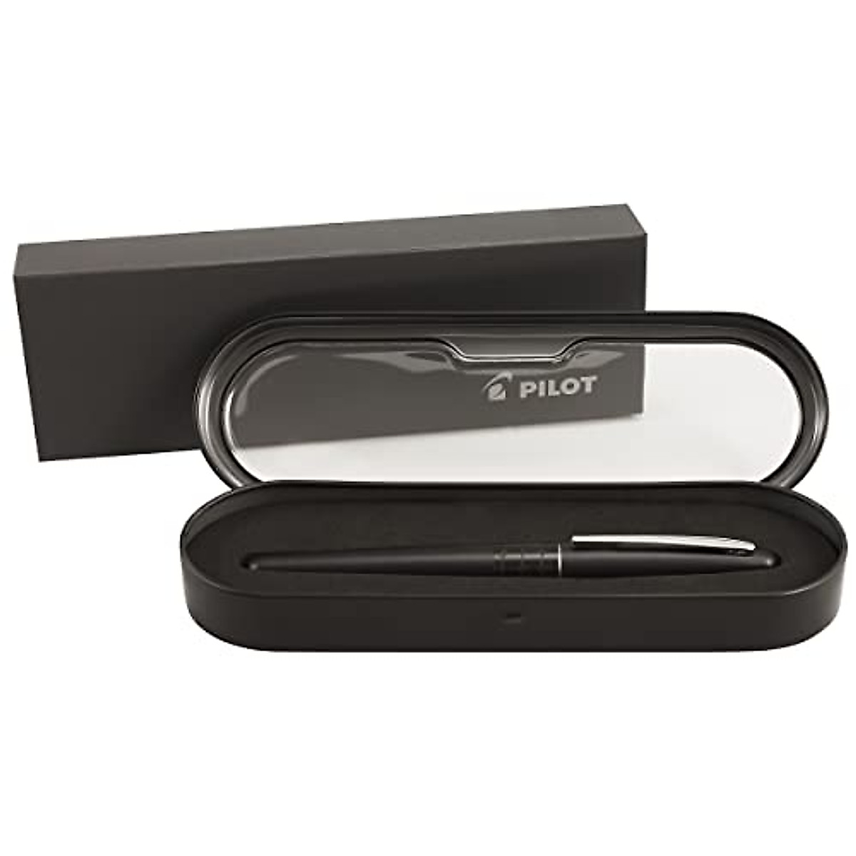 PILOT MR Animal Collection Fountain Pen in Gift Box, Matte Black Barrel with Crocodile Accent, Medium Point Stainless Steel Nib, Refillable Black Ink (91135)