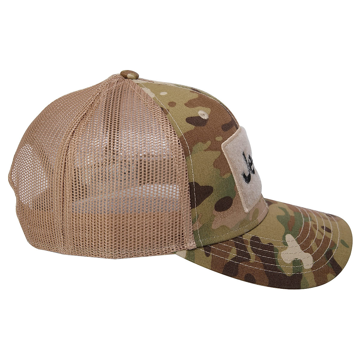 Jeep Text Logo Camo Pattern Hook and Loop Tactical Snapback Hat