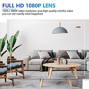 VANCHEER Hidden Camera Photo Frame WiFi Spy Cameras 1080P HD for Home Security Wireless Small Nanny Cam with Motion Detection, Remote View for Indoor Surveillance No Audio Function