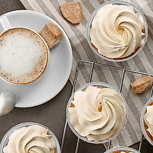 AOSYCO Dessert Cups, 100pcs 4 Colors Mixed Cupcake Containers, 5oz 125ml Disposable Aluminum Foil Pans Ramekins, Baking Cups, Muffin Liners with Lids