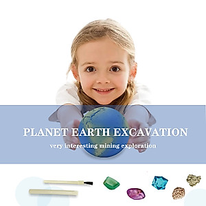 Eayaele Solar System Earth 5 Gem Digging Gemstone Sale Rock Mining Dig Kit for Kids Planet Explore Stone Mega Dig Up Gems Kit