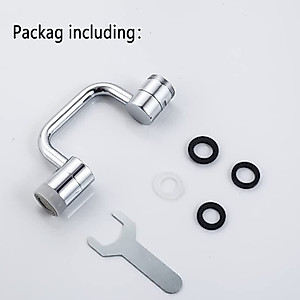 Universal 1080° Rotating Faucet Extender Aerator,2 Packs Solid Brass Universal Splash Filter Faucet,1080 Big Angle Swivel Faucet Aerator Sink Attachment,Dual-Function 2-Flow Sprayer