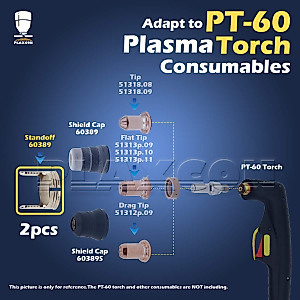 PLAXCON 2pcs PT60 IPT-60 Plasma Torch Double Pointed Spacer Guide 60432 Standoff Guide Plasma Cutting Accessories