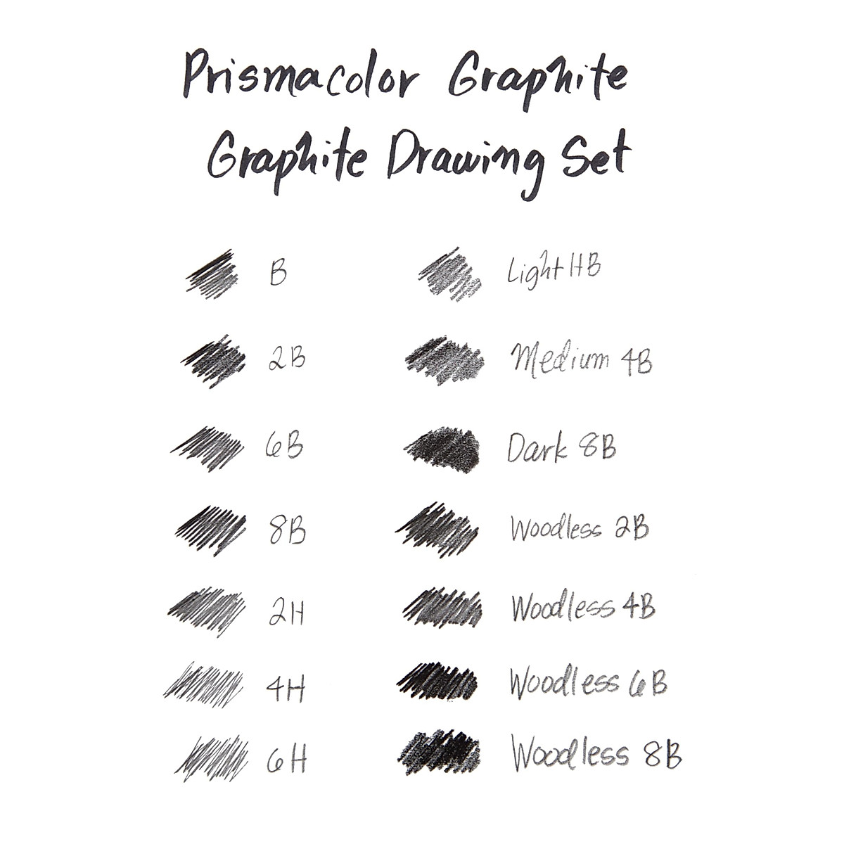Prismacolor Premier Graphite Drawing Pencils with Erasers & Sharpeners, 18-Piece Set