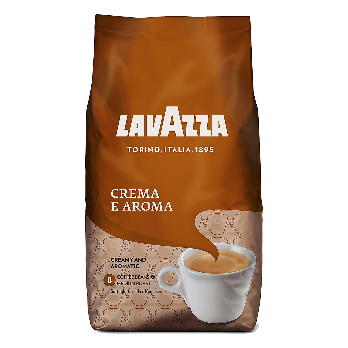 Lavazza Crema E Aroma Coffee Beans, Pack of 6, 6 x 1000g