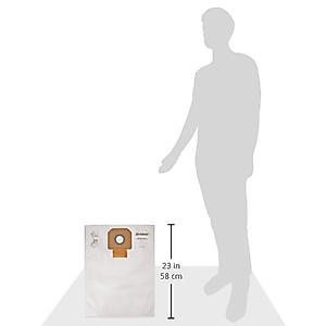 BOSCH VB090F 5-Pack Fleece Filter Bag for use with VAC090 Dust Extractor, 9-Gallon , White