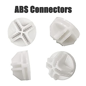 Wolizom Plastic Connector 20 Wire Cube Plastic Connector for Modular Storage Organizer Closet and Wire Shelving（White）
