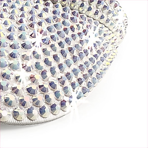 ZEDEKS Bling Victoria Sun Visor Hat!Sparkle Party Rhinestone UPF 50+ Women Beach Hat!Outdoor Sports Fashion Golf Hat,White