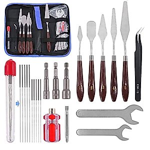 FEAMCE 3D Printing Tool Kits 3D Printer Tool Kits,Diverse 3D Print Cleaning Kit Storage Bag Suitable for 3D Print Removing, Cleaning, Finishing-Model Correction Kit-Master
