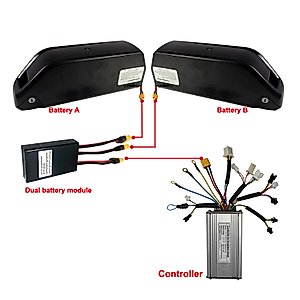Copgge 40A 72V Dual Battery Parallel Connector XT60 Parallel Battery Converter for Increase The Capacity by Connecting Two Batteries in Parallel Equalization Module