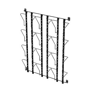FixtureDisplays® Up to 6.25" Wide 12-Pocket Adjustable Display Rack, Wall Mounted Greeting Post Card Christmas Holiday Card Holders 11608-BLACK-TRIPLE-NF