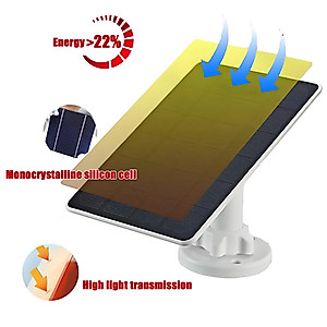 3w Solar Panel Compatible with Google Nest Camera Outdoor & Indoor & 2nd Generation (Battery Version) Cameras, Weather Resistant, Easy Install，IP66 Waterproof，4m Charging Cable (3W one Packed)