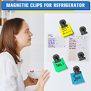 22Pack Magnetic Clips Multi-use Fridge Magnets Clip Stainless Steel Refrigerator Magnets Heavy Duty Metal Clips for Whiteboard Scratch Free Magnet Clips Best for Decorating Kitchen Home Office School