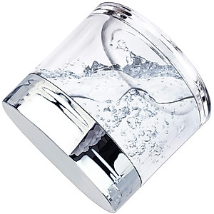 Beauticom 30g/30ml (1 fl. oz.) Double Wall Clear Plastic Leak Proof Jars with Flat Top Lids for Creams, Lotions, Make Up, Powders, Glitters, and more... (Color: Metallic Silver Lid, Pieces: 12)