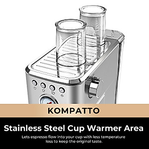 CHULUX Slim Espresso Machine with Milk Frother Steam Wand, 20 Bar Professional Italian Pump Semi Automatic Espresso Coffee Machine for Home Cappuccino & Latte Maker