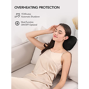 Shiatsu Back Neck and Shoulder Massager with Heat, 3D Kneading Deep Tissue Electric Massage Pillow for Muscle Pain Relief, Spa-Like Soothing for Home Car and Office