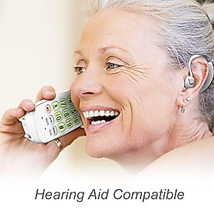 VTech DECT 6.0 Cordless Home Phone with Answering Machine, Backlit Display, Speakerphone, Caller ID - 1000 ft Range, White/Grey