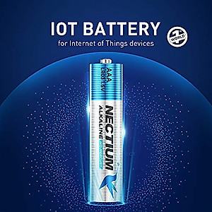 NECTIUM Superior Performance AAA Alkaline Pure-Gold-Bottom IoT Batteries (48 Count), Ultra Power, Long Lasting for IoT Devices and Smart Lock