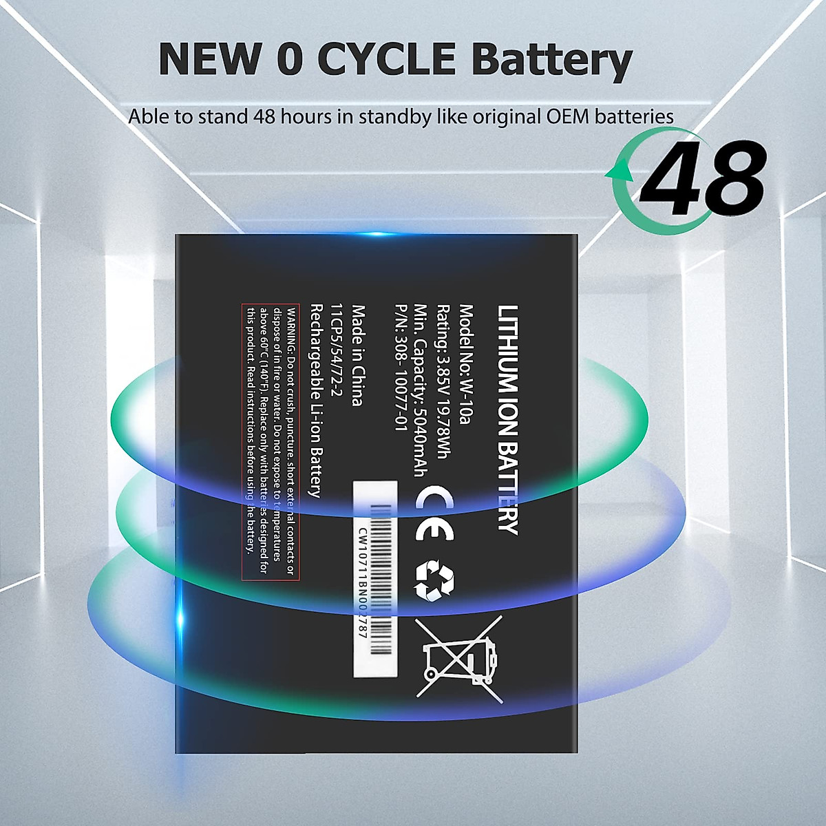 W-10A Battery,[5040mAh] New Upgrade Ultra-high Capacity 0 Cycle Battery Replacement for Netgear MR1100 AT&T Nighthawk M1 LTE Mobile Hotspot Router Netgear 308-10019-01 W-10 W-10