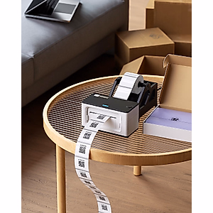 MUNBYN 2 Inch Transparent Round Thermal Label, Self-Adhesive Clear Waterproof Circle Sticker for Logo Design, Multipurpose Direct Thermal Labels, 500 Sheets/1 Roll