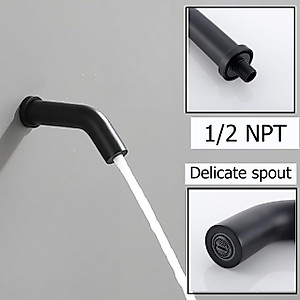 LIWEIKE Matte Black 3 Handles Shower Faucet Set with Tub Spout,Stainless Steel Tub and Shower Faucet Set with Valve,Wall Mounted,ASSB05U