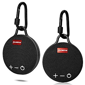 UrbanX Audience Series IPX7 Bluetooth Waterproof Speaker with Clip, 20H Playtime, Compact Speaker with Big Sound, Punchy Bass, Wireless for Lenovo K10 Note & Beach, Pool, Boat, Biking Black 2 Pack