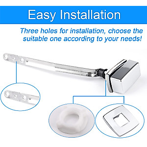 Toilet Flush Handle Replacement, Side Mount Toilet Tank Lever Fit for Kohler 85114-CP Trip Lever Kit, Polished Chrome