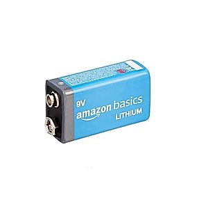 Amazon Basics 8-Pack 9 Volt Lithium High-Performance Batteries, Up to 10-Year Shelf Life, Long Lasting Power