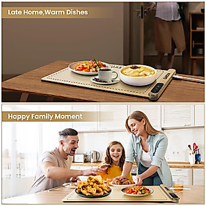 Gardon Food Warming Mat Rollable Electric Warming Tray,Upgrade High-tech Graphene Heating Film Warming Mat for Food,Countertop Heating Pad for Food Buffet, Christmas Gift for Women, Wife or Grandma