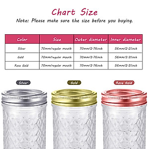 24 Pieces Regular Mouth Canning Jar Replacement Metal Rings Practical Screw Jar Bands Leak Proof Tinplate Metal Bands Rings, Compatible with Mason Jar (Silver)