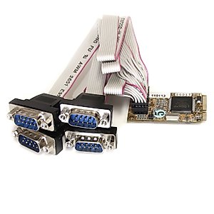 StarTech.com 4 Port RS232 Mini PCI Express Serial Card w/ 16650 UART (MPEX4S552)