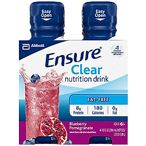 Ensure Clear Blueberry Pomegranate Nutrition Drink, Fat Free, 4 Pack
