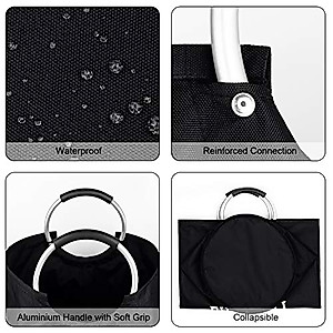 Dalykate Extra Large Laundry Basket 115L Collapsible Oxford Fabric Laundry Hamper Foldable Clothes Laundry Bag with Handles Waterproof Washing Portable Dirty Clothes Basket for College Dorm, Family