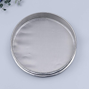 Hemoton Fine Mesh Sifter Herbal Pollen Sifter Shaker Extractor 150 Mesh Flour Sifter Sieve Micron Screen Stainless Steel Food Strainer for Home Bakery Shop Cocoa Powder 30cm