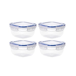 Superio Airtight Food Storage Containers with Leakproof Lids (4 Pack)- 10 Cup, 80 Oz- BPA Free Sealed Containers- Microwave, Dishwasher and Freezer Safe (2.5 Quart)