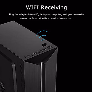 USB WiFi 6 Adapter, 2.4GHz 802.11 B g n ax Wireless Network Adapter, 286Mbs Mini WiFi Dongle for Windows10 11, Large Coverage Area