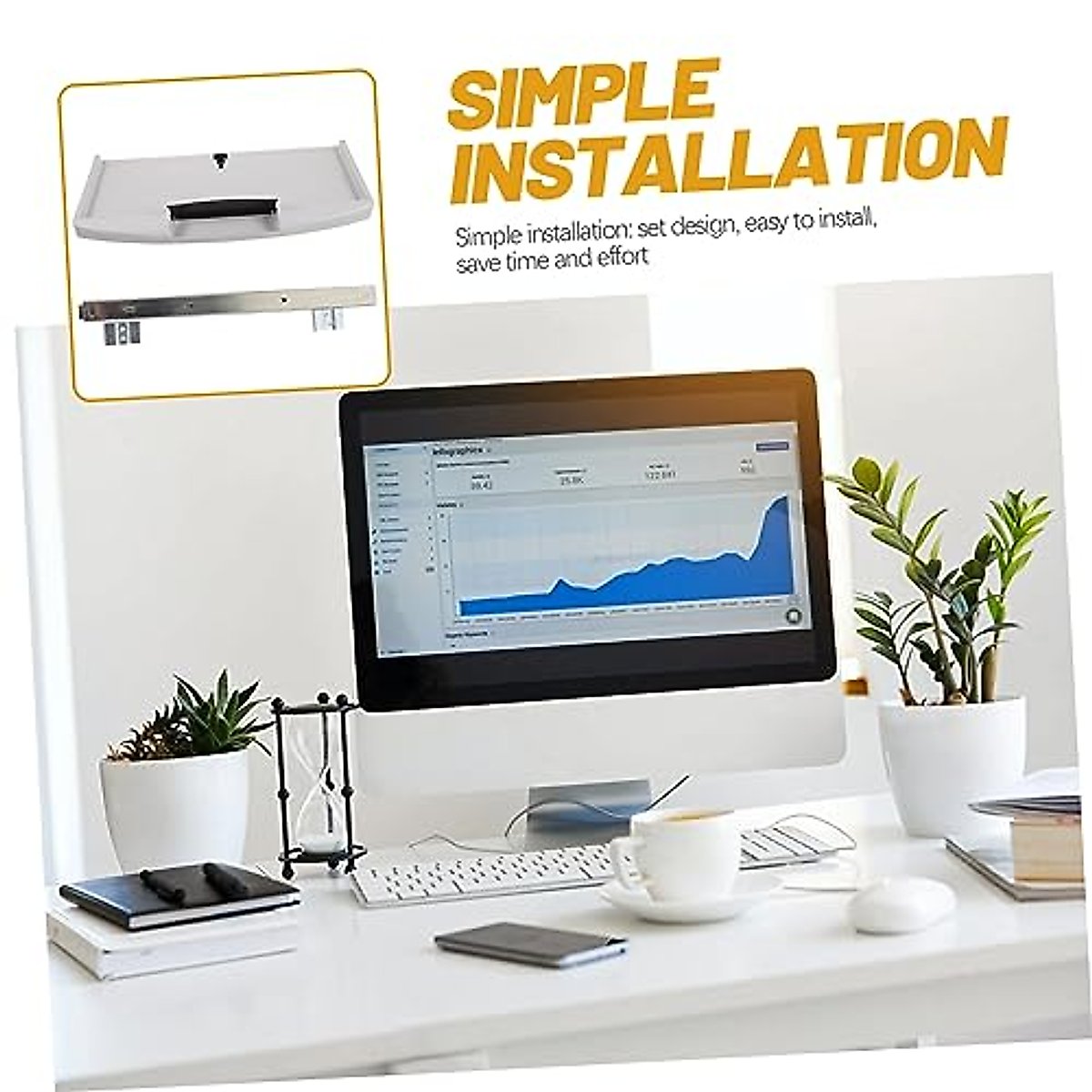 Keyboard Tray Under Desk 1 Set Keyboard Holder for Desk Slide Out Keyboard Holder Under Desk Drawer Desk Tray Office Des